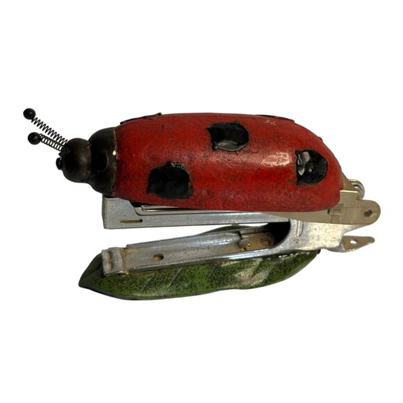 Unknown | Accents | Vtg 203 Ladybug Shaped Stapler Paperweight Red ...